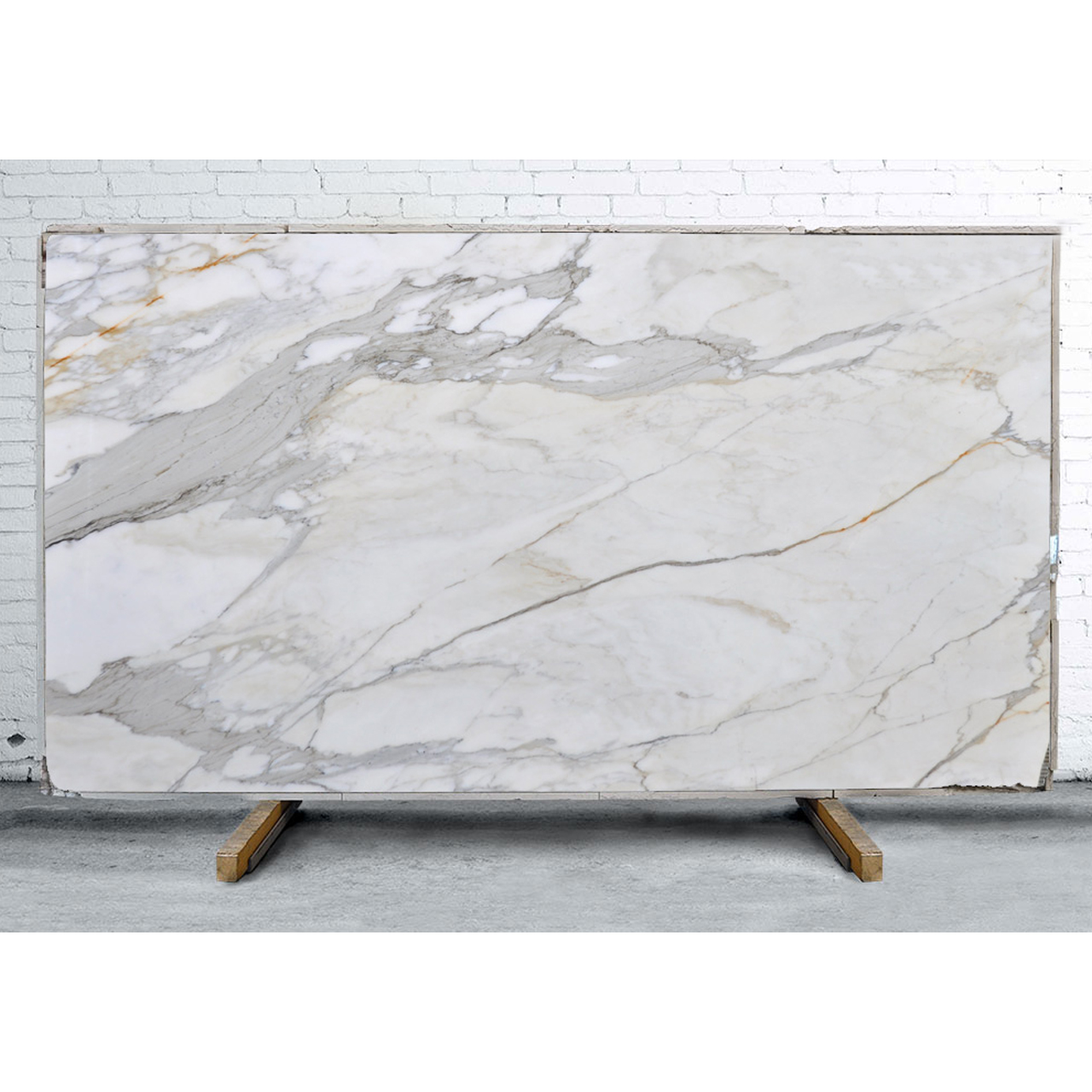 Calacatta Gold Italian Marble 1 1/4" Thickness Slab Honed